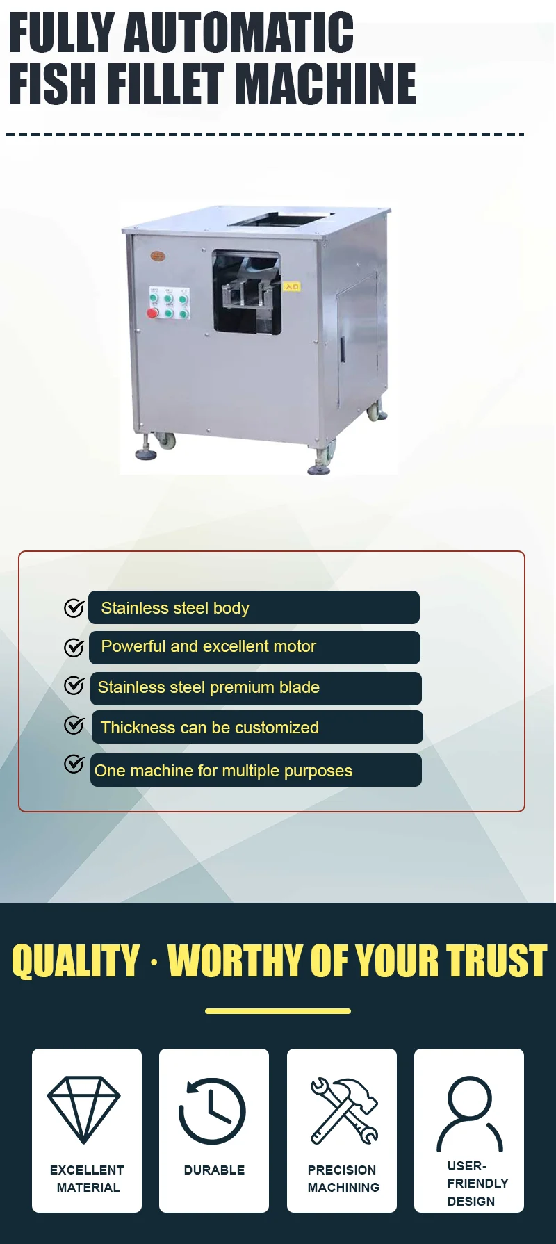 Fish Fillet Machine Operate Fish Processing Fillet Machine Pre Cooked ...