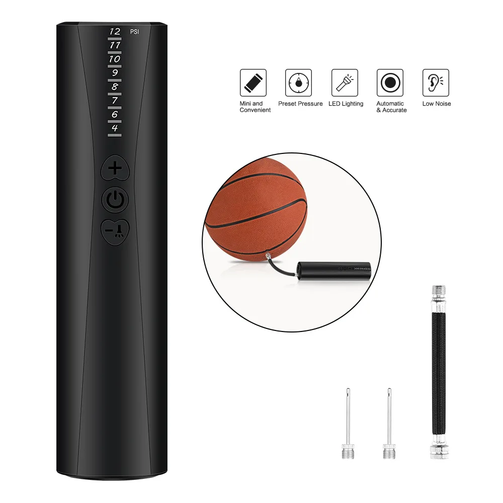 High Quality Mini Soccer Ball Pump With Needles Portable Wireless ...