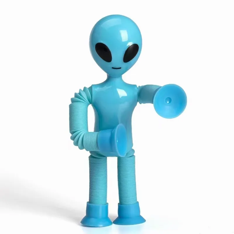 Pop Tube New Product Cartoon Alien Telescopic Tube Toy Fun New Strange ...