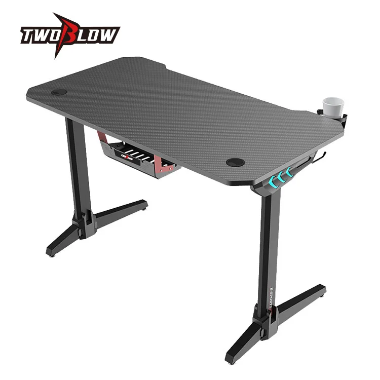 High Quality Office Furniture Custom Cheap Pc Led Gaming Desk Computer ...