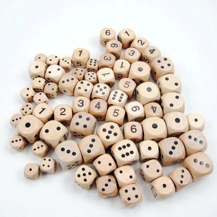 High Quality 10mm Wooden Dice for Board Games - Hoye Crafts