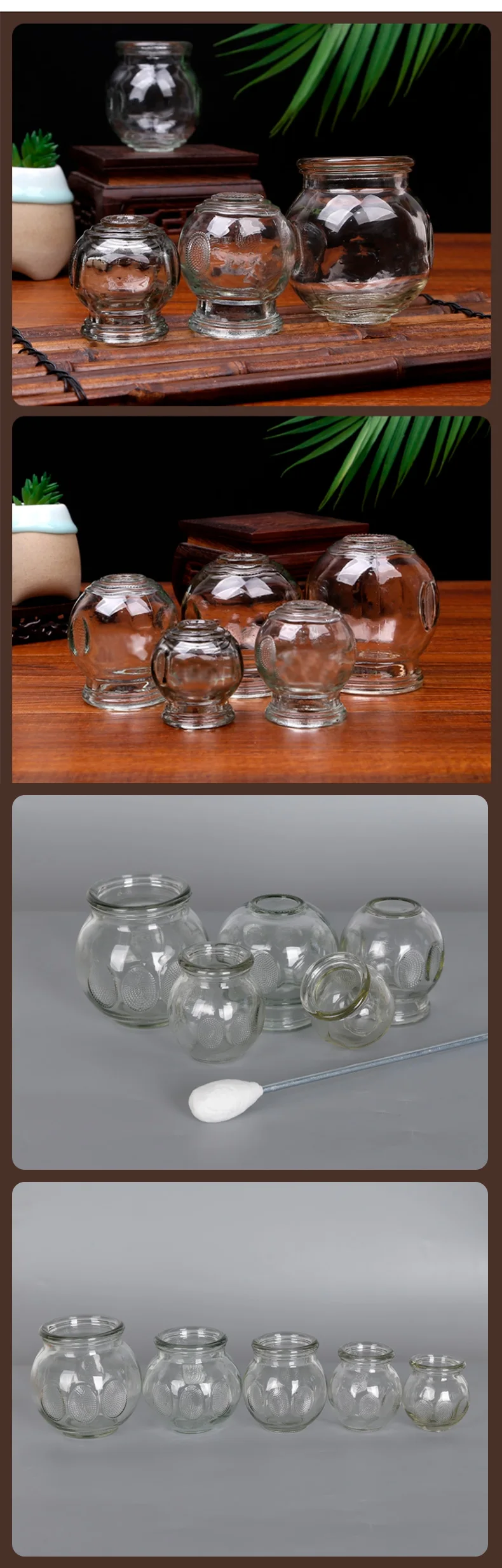 Traditional Chinese Vacuum Glass Cupping Therapy Cups