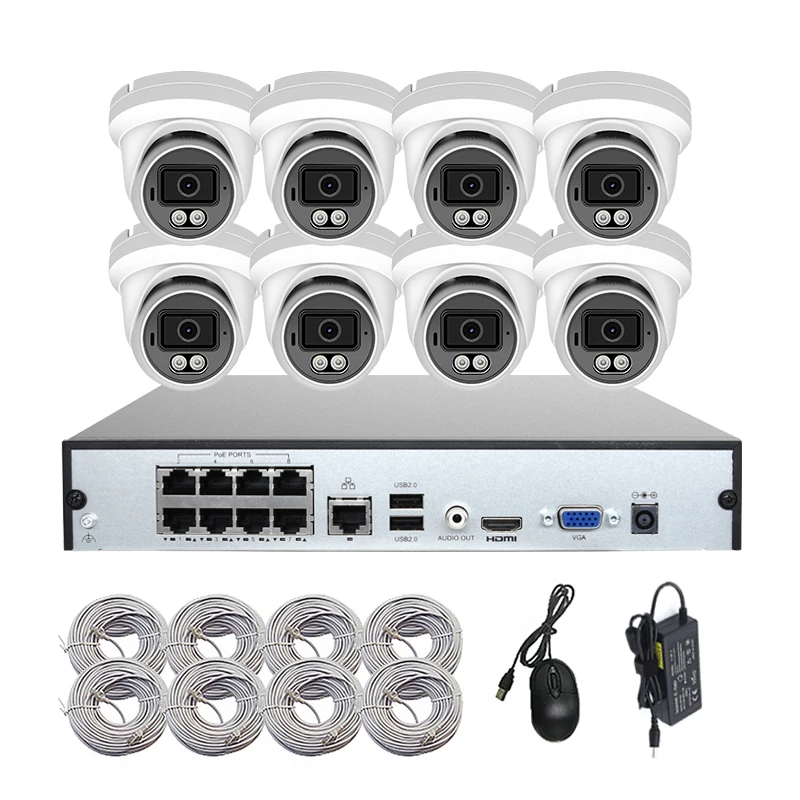 CCTV 4K 8MP Security Surveillance System - 8 Channel NVR Kit