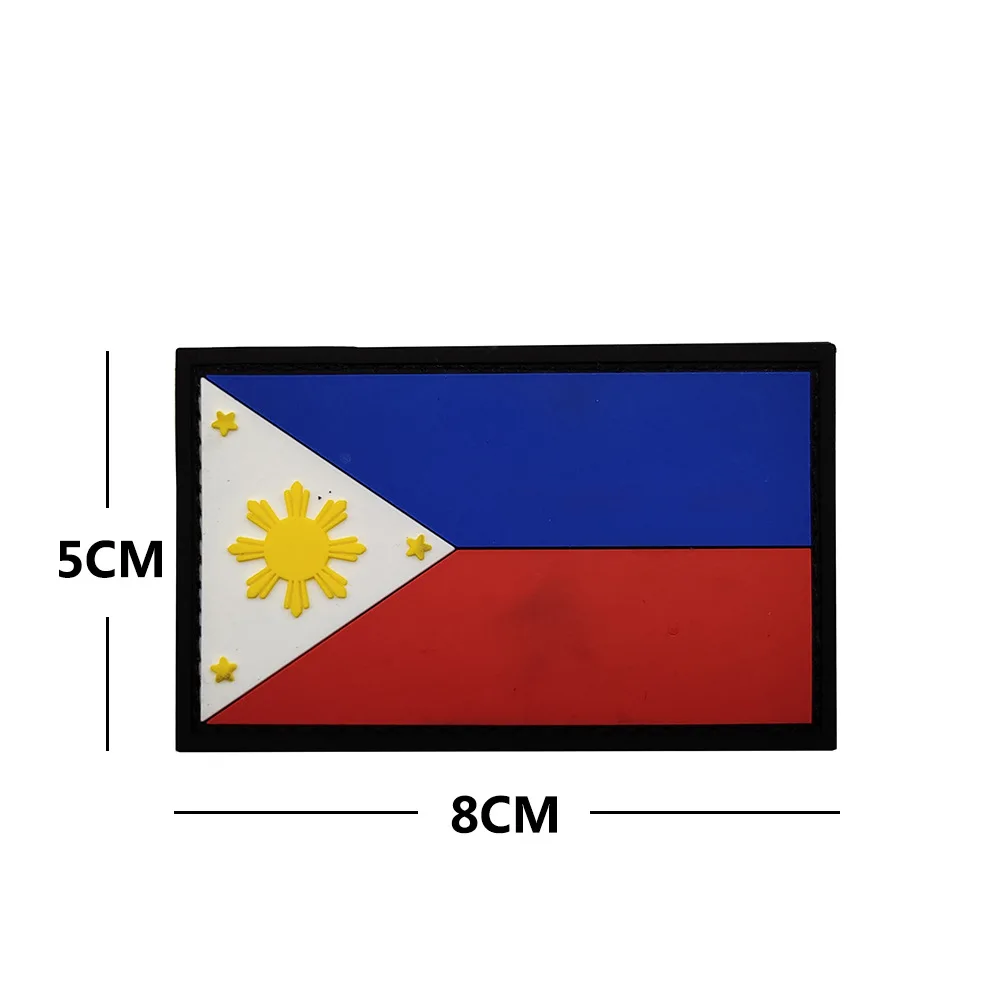 PVC Rubber National Flag Patches with Hook Loop Fastener UK Germany ...