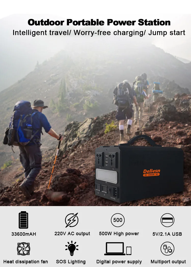 300w Solar Battery Expandable Portable Power Station 110v ...