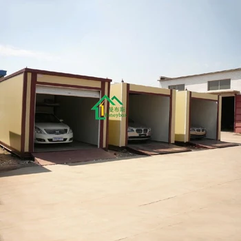 Prefabricated Steel Container Garage Prefab Container Carport Single ...