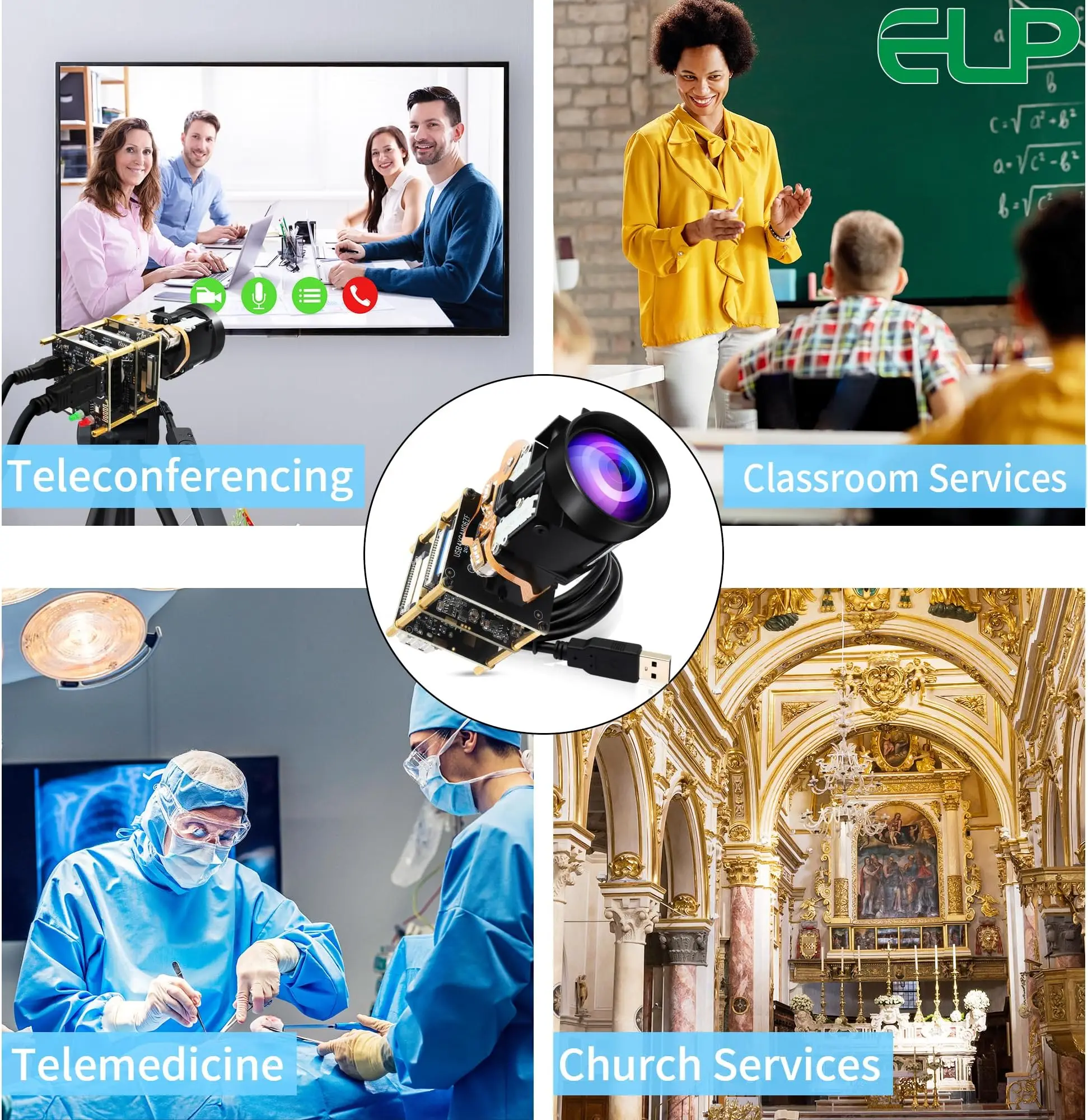 4K USB Camera Module with 12X/21X Zoom Autofocus HDMI & USB 2.0 Output