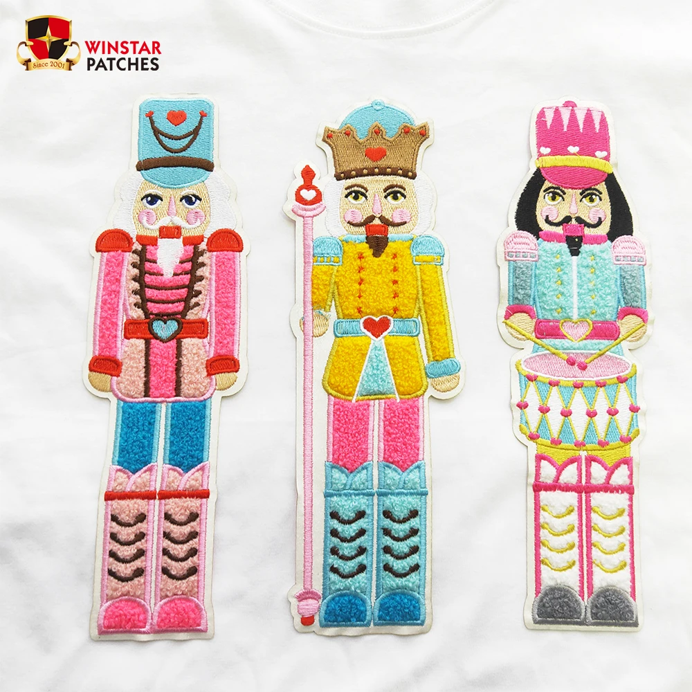 Wholesale Christmas Nutcracker Large Chenille Towel Patches
