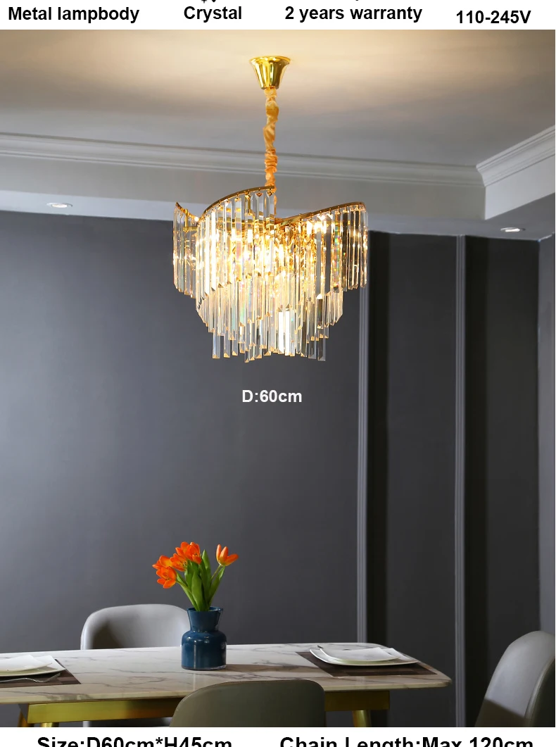 Living Room Fancy Chandelier High Ceiling Modern Lighting Spiral ...