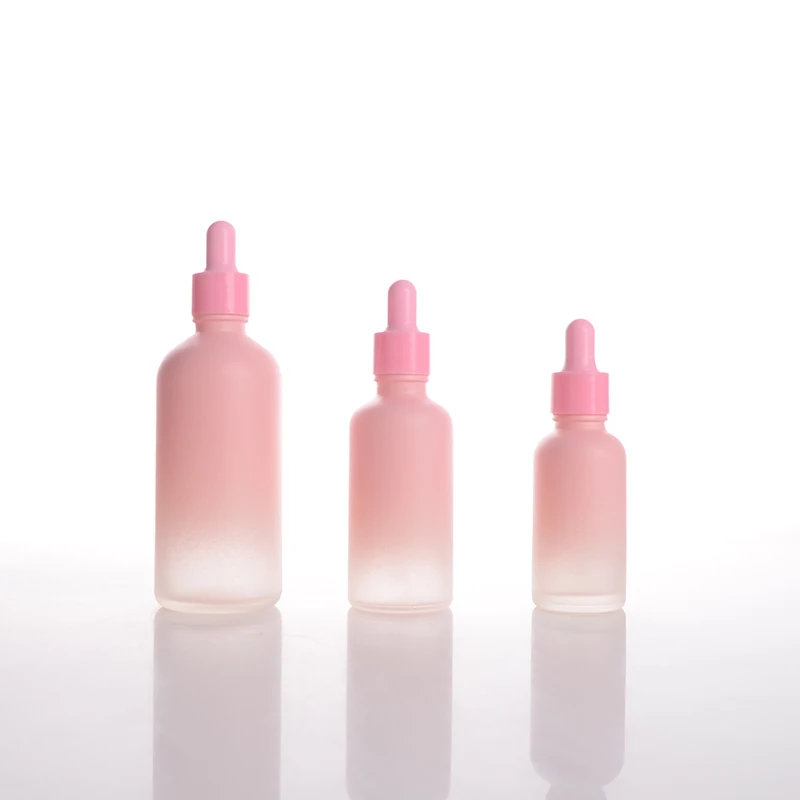 30 Ml Luxury Dropper Bottle Packaging Frost Pink 2 Oz Frosted Glass ...