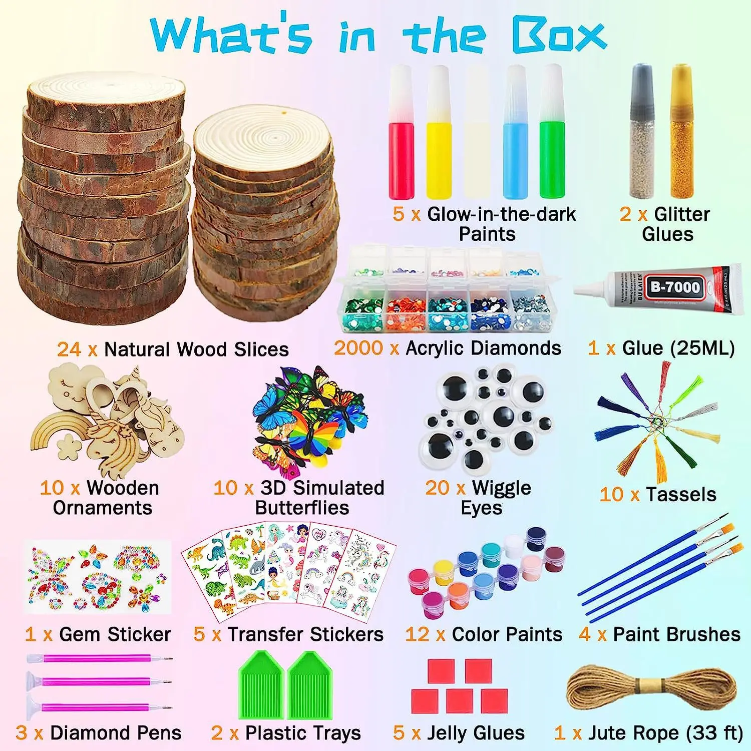 Dr-ny Wooden Painting Kit Glow In The Dark Arts & Crafts Gifts For Boys ...