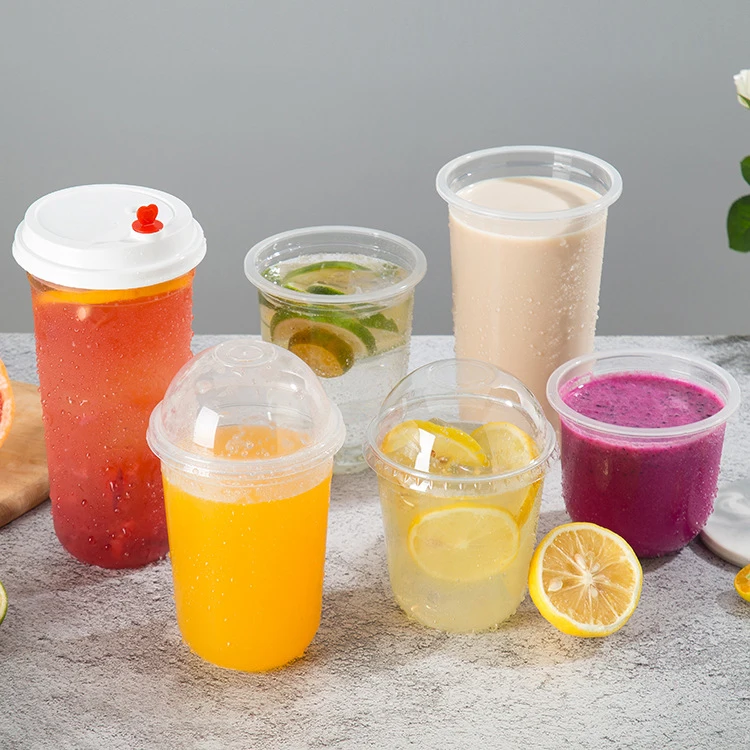 U-shaped Disposable Boba Cups - Eco-Friendly & Customizable