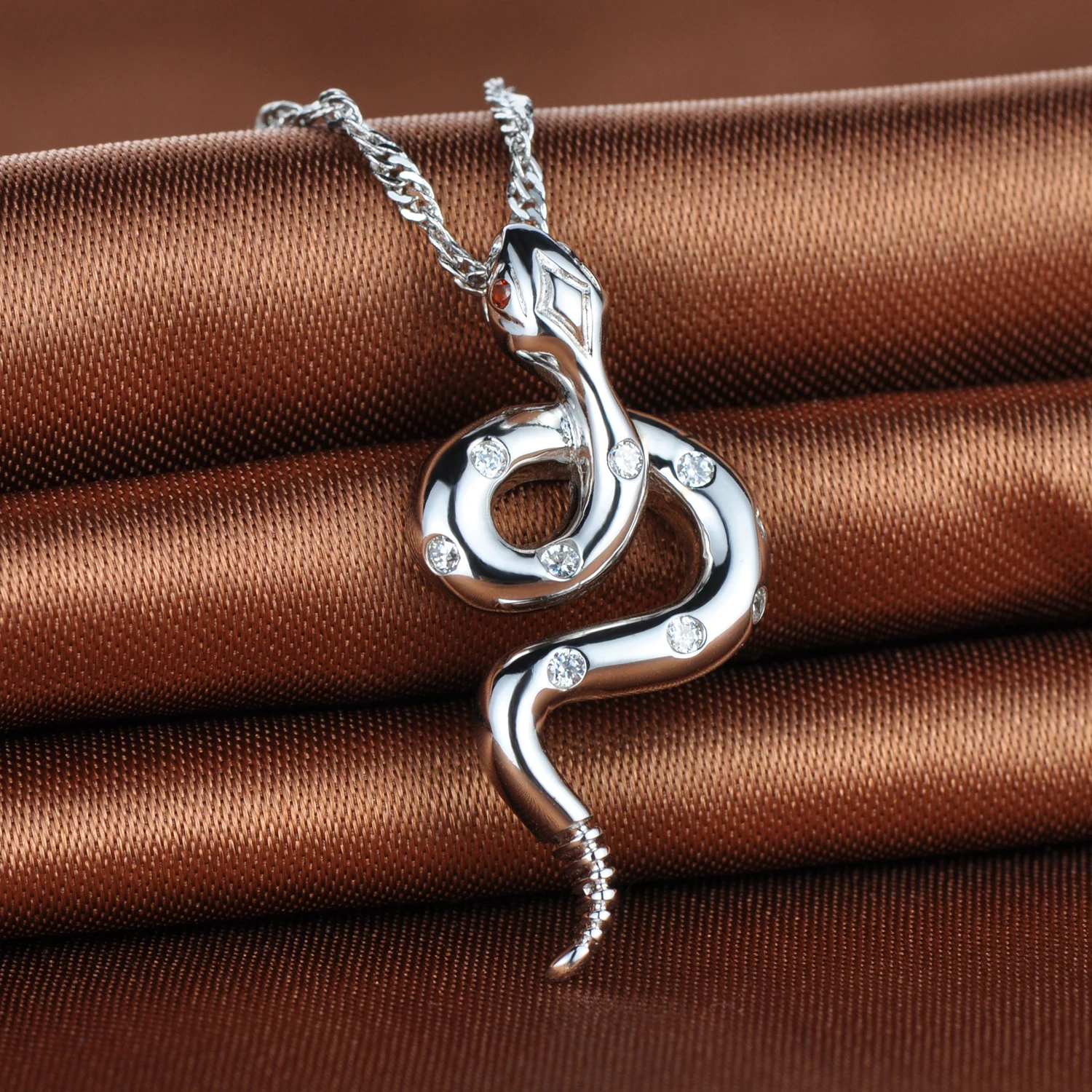 Mamba Snake Necklace Animal 925 Sterling Silver Dainty Fashion Jewelry ...