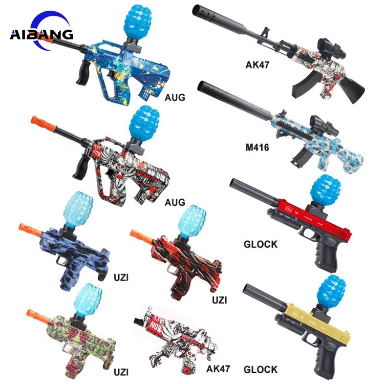 M416 Ak47 M4 M4a1 Electric Gel Blaster Ball Toy Guns Outdoor Game Gel Water Bead Blaster ...