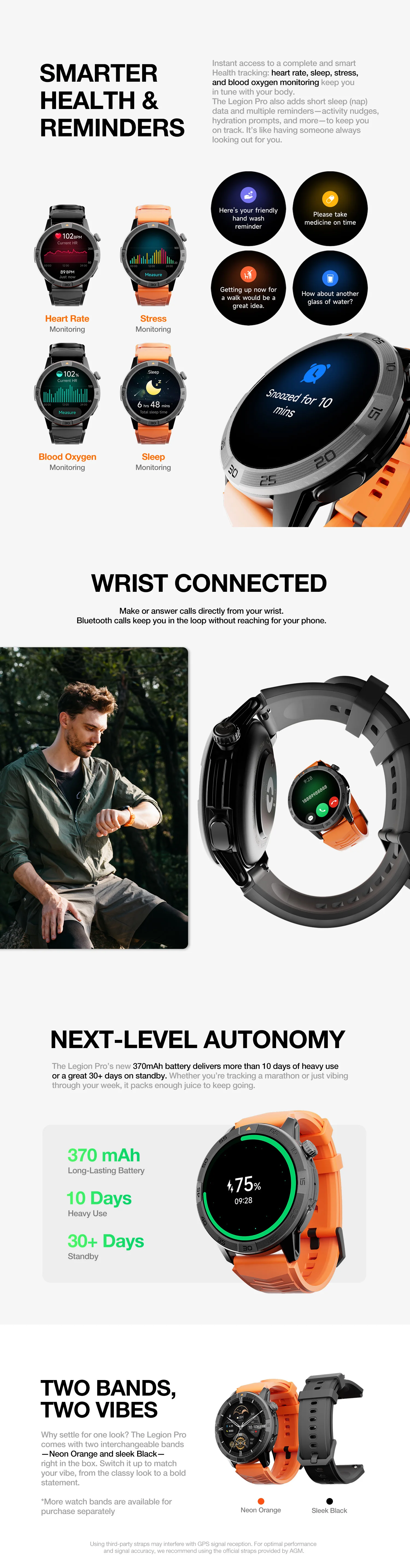 AGM Watch W1 Pro - Ultimate Smart Watch for Sports & Fitness