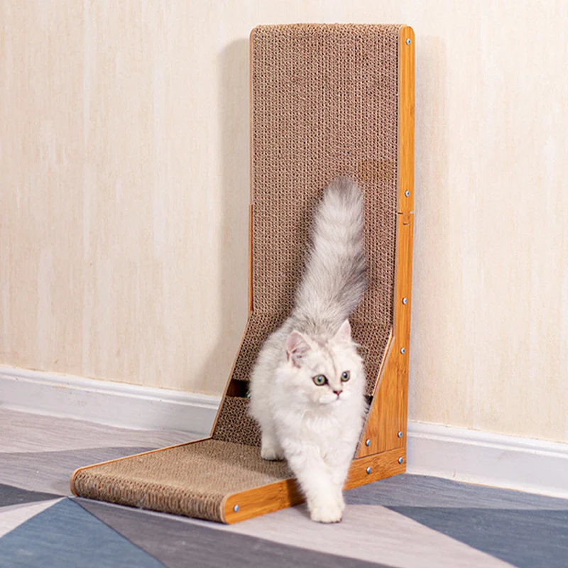 L Shape Cat Scratcher Board Detachable Cat Scraper Scratching Post For ...