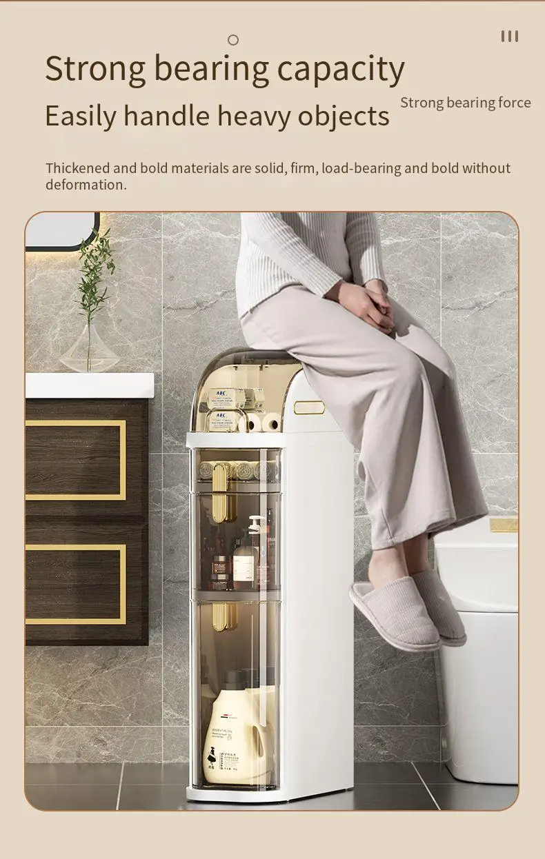 Rmier Plastic Bathroom Crevice Storage Cabinet Household Drawer Style ...
