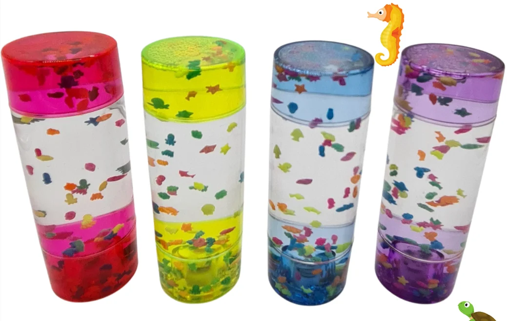 New Aquarium Sensory Fidget Toys Sensory Aqua Fish Liquid Timer ADHD ...