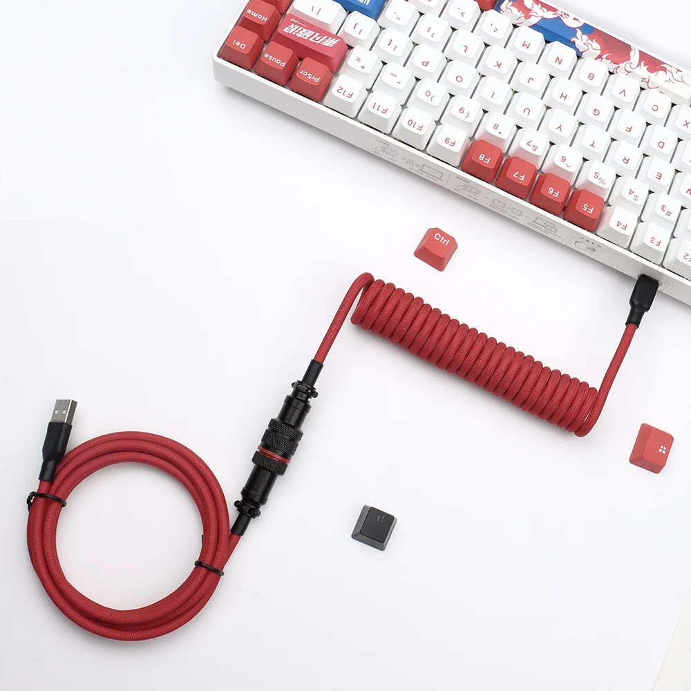 Gx16 Aviator Mechanical Keyboard Cable With Aviator Connector Paracord ...