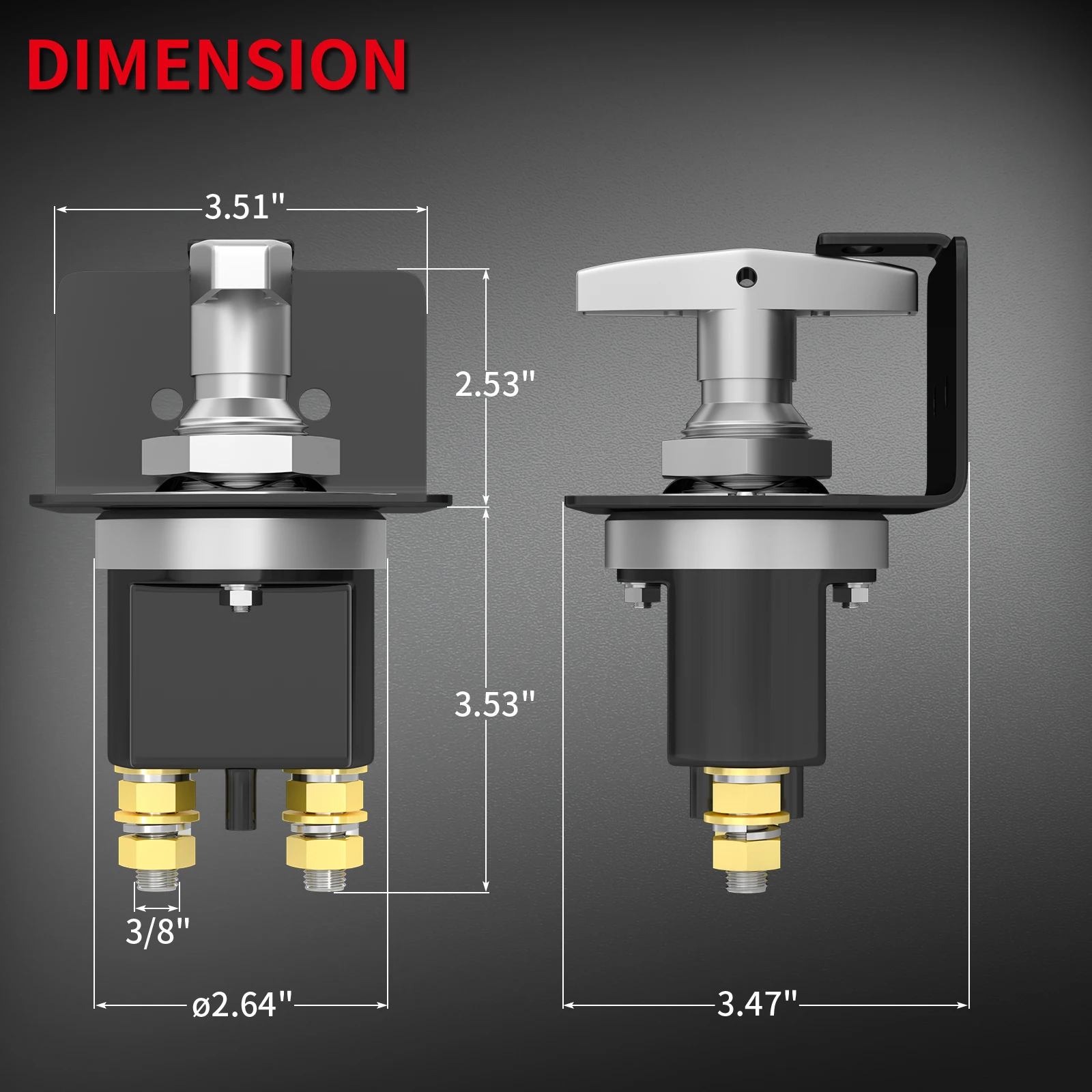 Battery Kill Switch 12v Electrical Isolator Switch Heavy Duty 500a ...