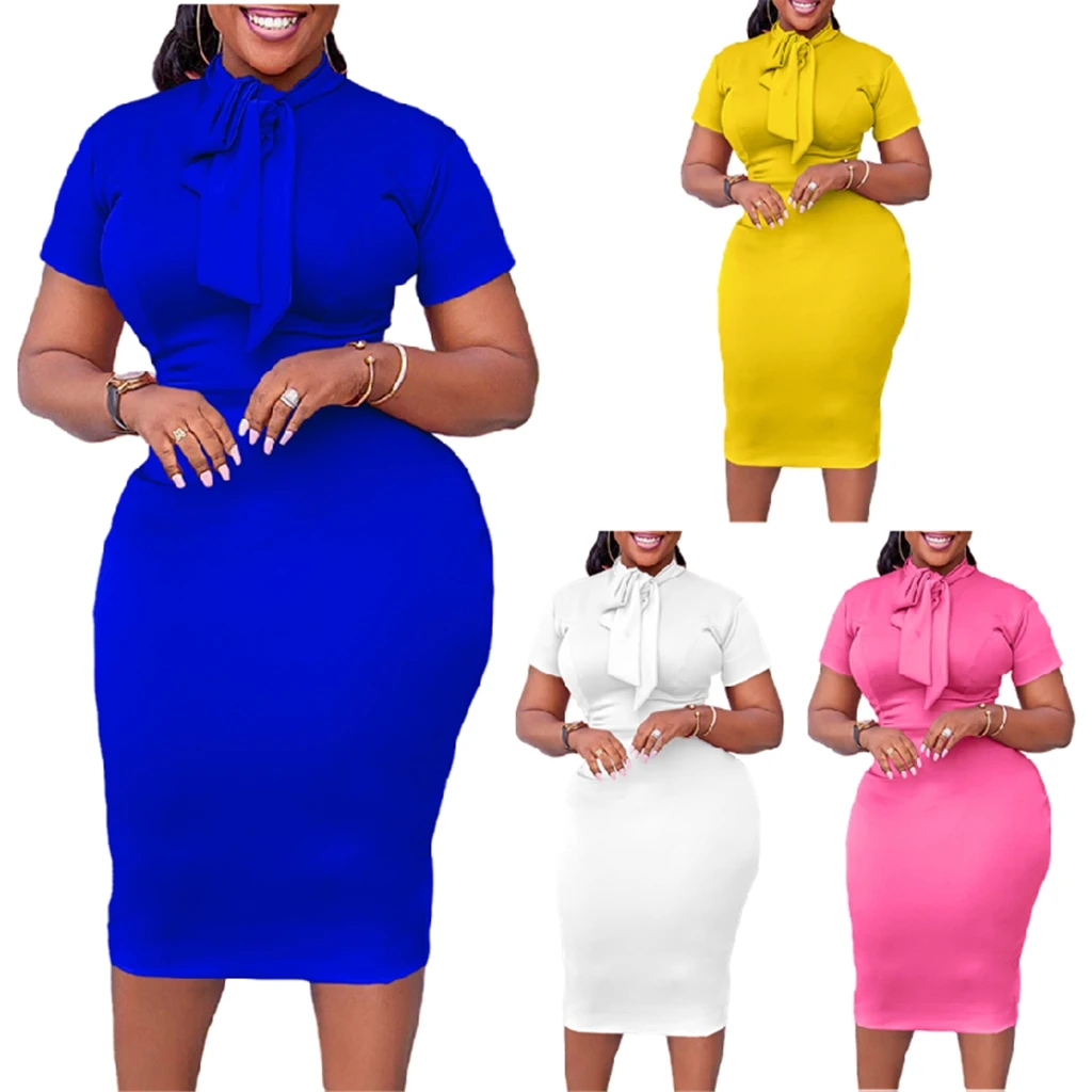ZHEZHE Latest Design African Dresses for Women Clothing Short Sleeve ...