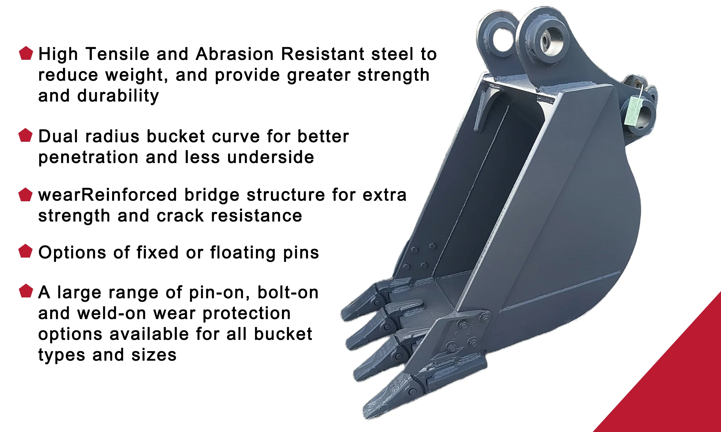 2-30 Ton Excavator Rock Bucket Custom Width Rock Bucket Attachment ...