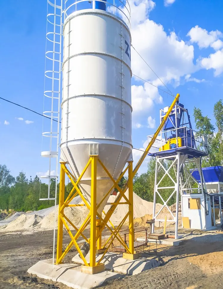 Stable Powder Storage Silo 2500t Cement Silo for Batching Plant ...