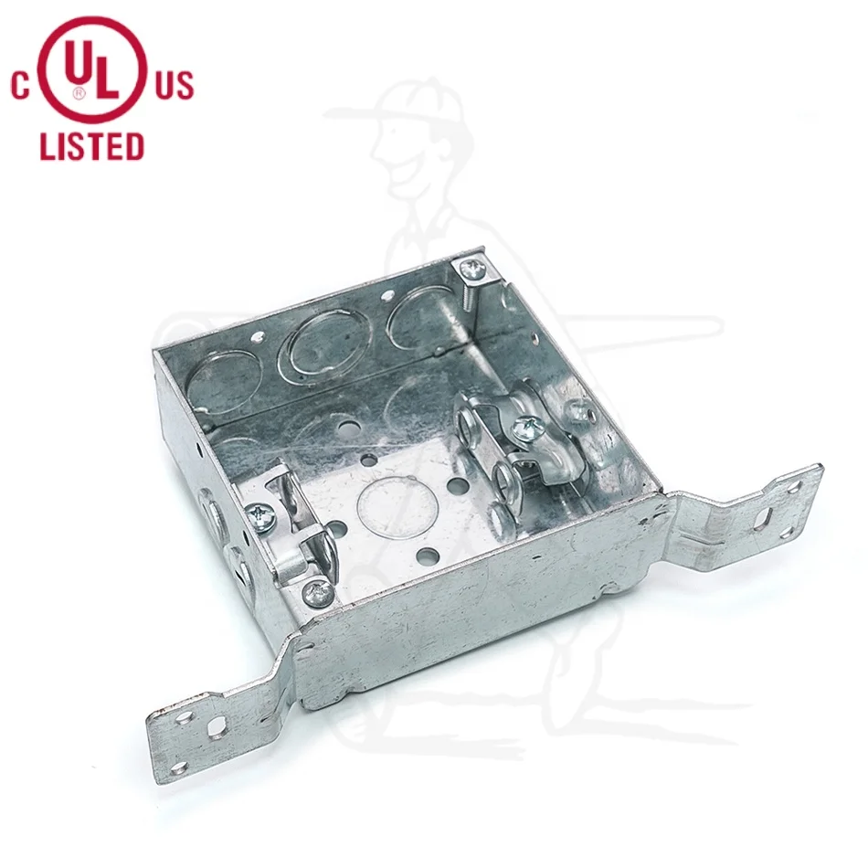 4" Square Electrical Box With Bracket And Mc Clamp - Buy 4" Square ...