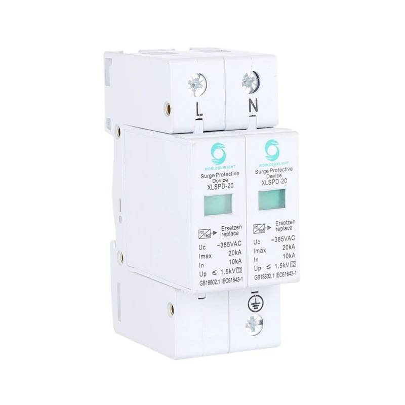 Xlspd-pv Ce Tuv Solar Pv 20ka-40ka 2pole 2p Dc 500v 600v 800v 1000v Dps Surge Protector Arrester ...
