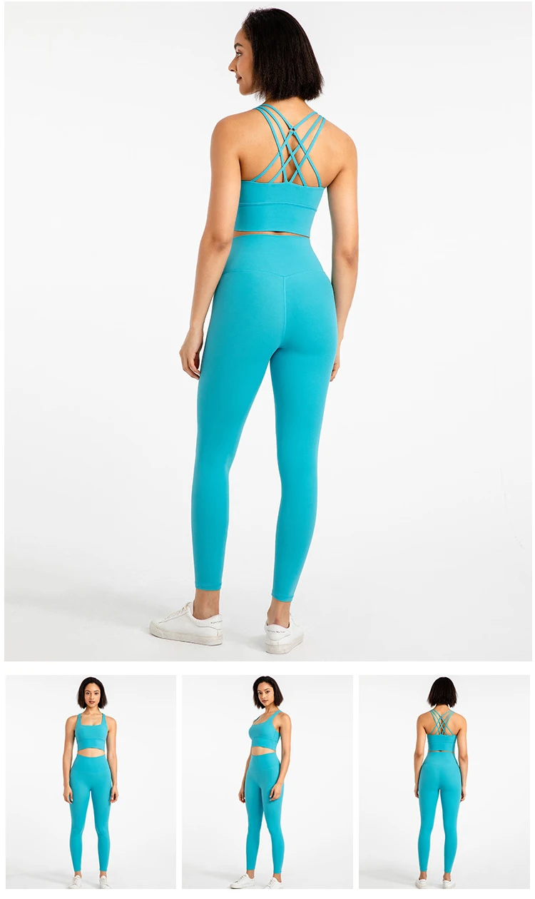 Lq8815 Women Sports Wear Active Wear Set Workout Sets 2 Piece High ...