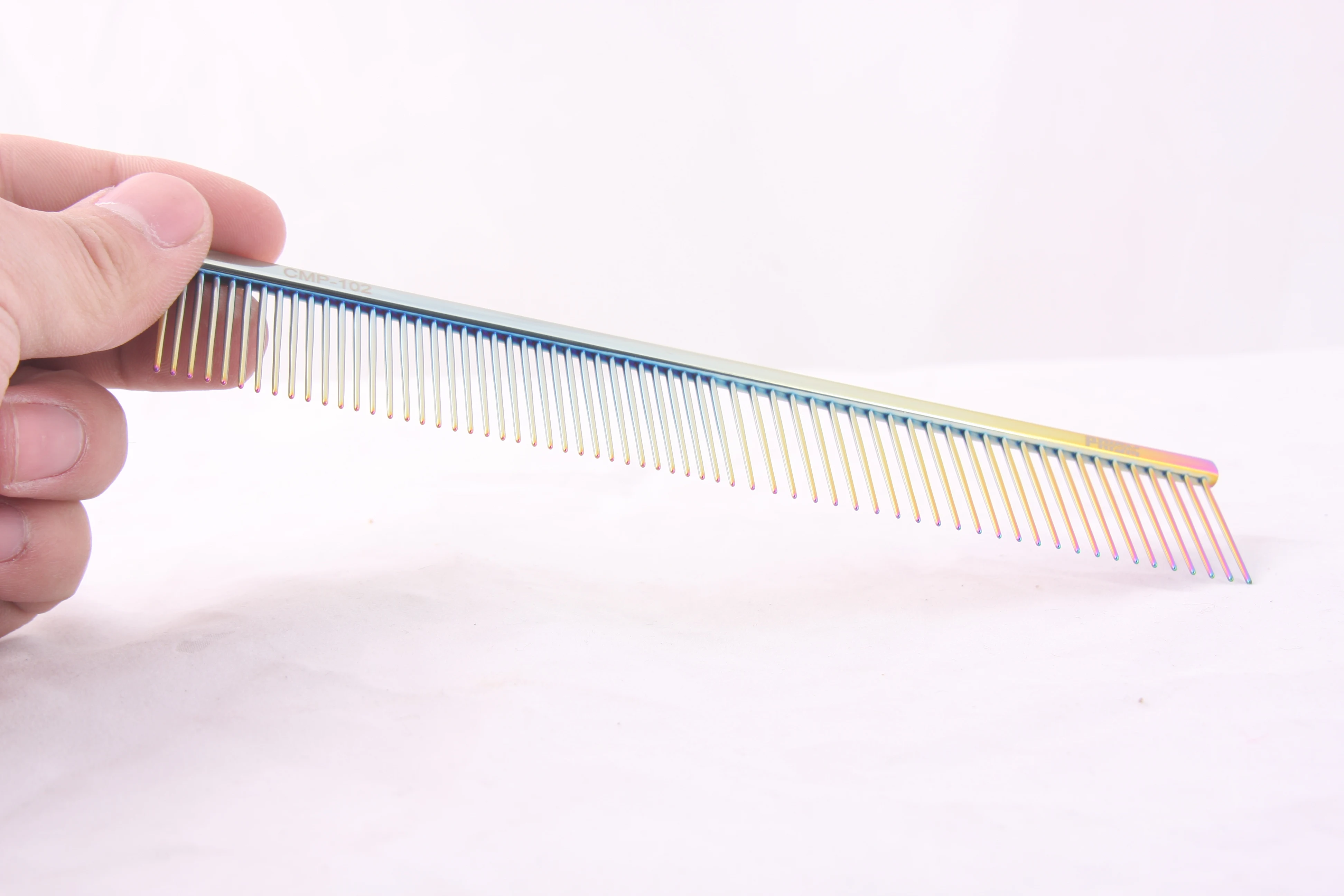 Kiss Grooming Rainbow Titanium Plating Comb for Dogs - Fine/Coarse Dog ...