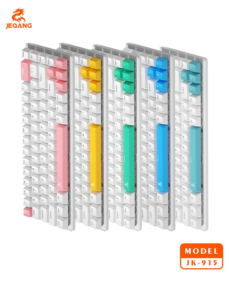 JK-915 Wired 68-Keys Mechanical Gaming Keyboard - Compact Design, RGB ...