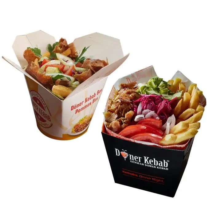 Custom Food Doner Box Pack Bag Togo Burger Chicken Low MOQ Product Show ...