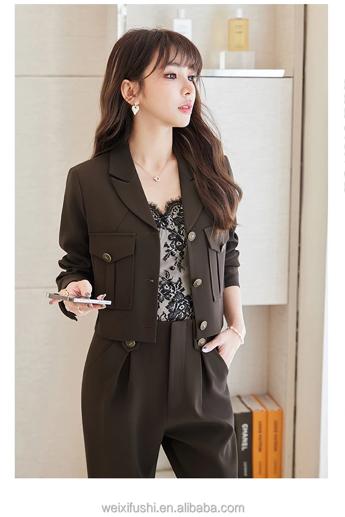 Plus Size Business Office Work Uniform, Suit Jacket, Women's Suit With ...