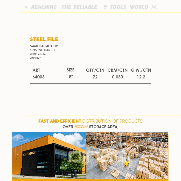 DINGQI 8 Inch Round Stainless Steel Hand File Tools| Alibaba.com