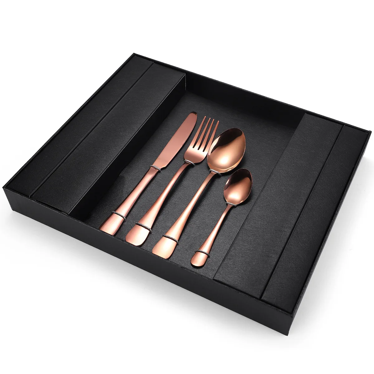 Restaurant Colorful Stainless Steel Cutlery Set Mirror Polishing 24pcs ...