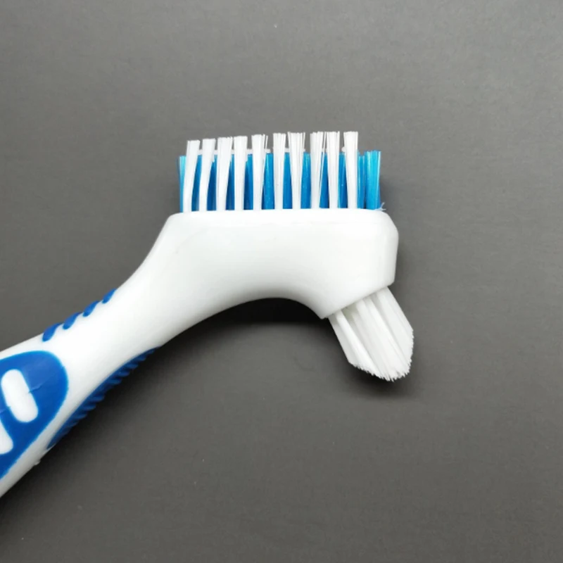 Colorful Nylon Bristles Denture Toothbrush False Teeth Cleaning Brushes ...