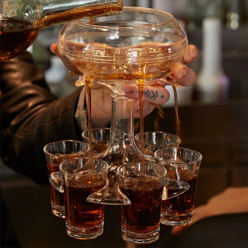 6 Shot PMMA Dispenser - Perfect for Party Beverage Games