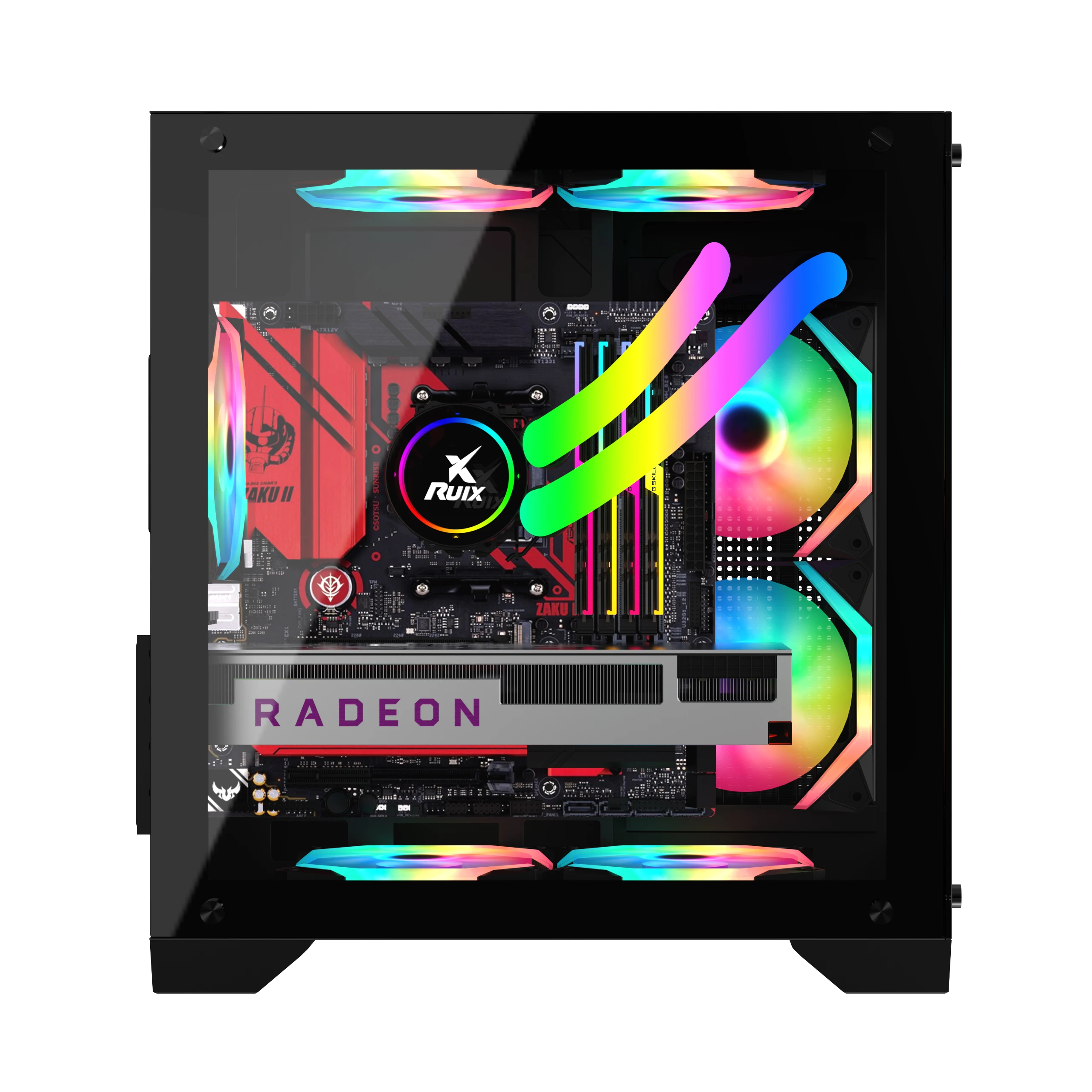 Custom Mid Matx Itx Tower Desktop Glass Case Pc Gaming Pc Case Computer ...