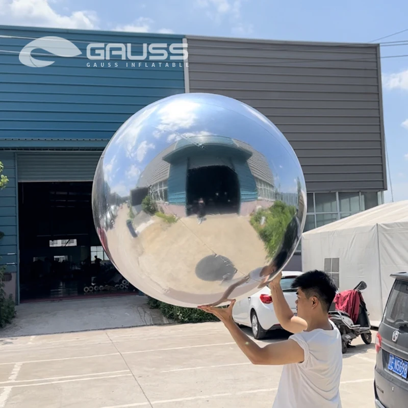 Indoor Advertising Decoration Giant Silver Inflatable Mirror Ball ...