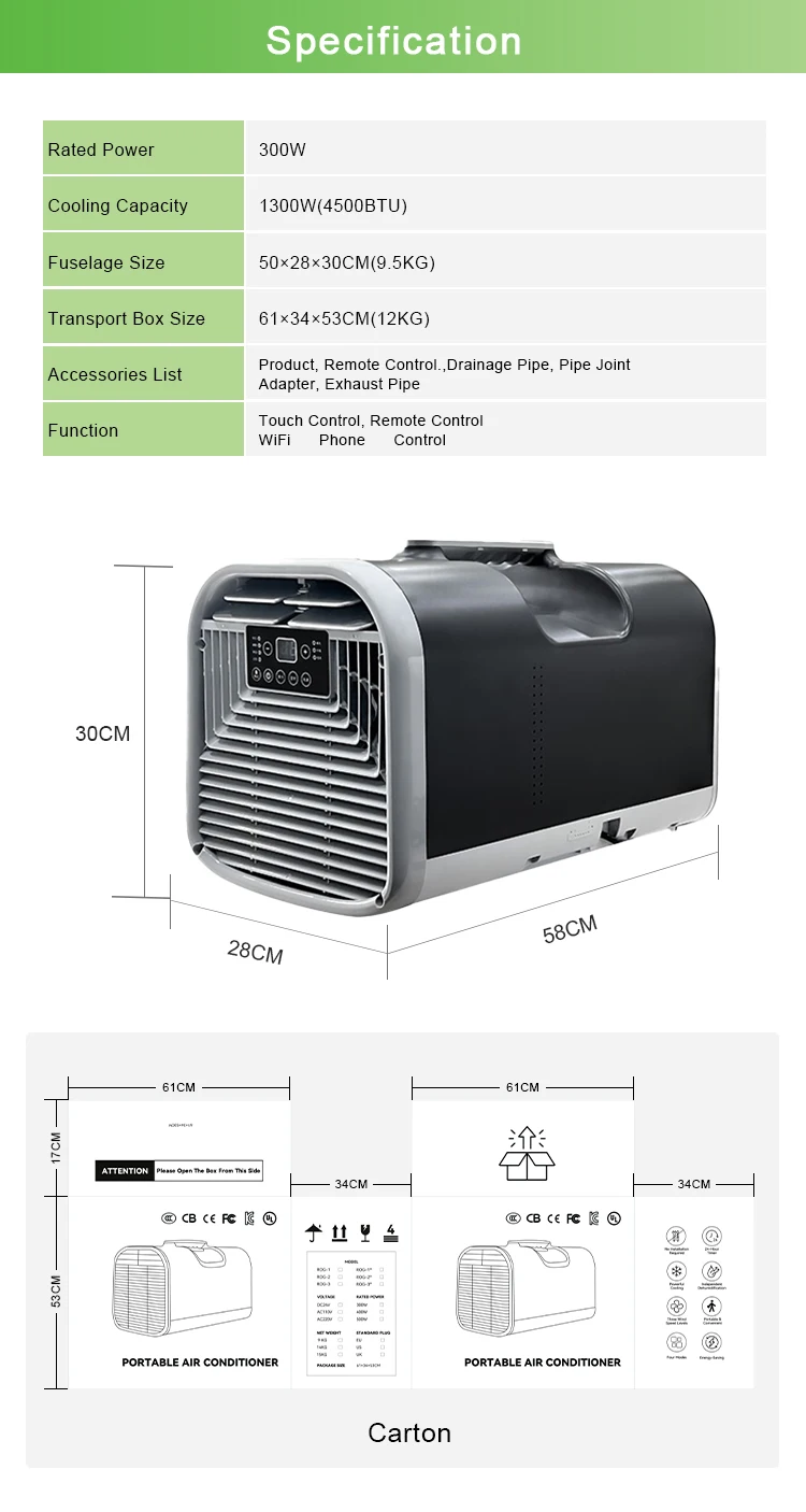 Portable Mini Compressor Air Conditioner Ac 24v Portable Air ...