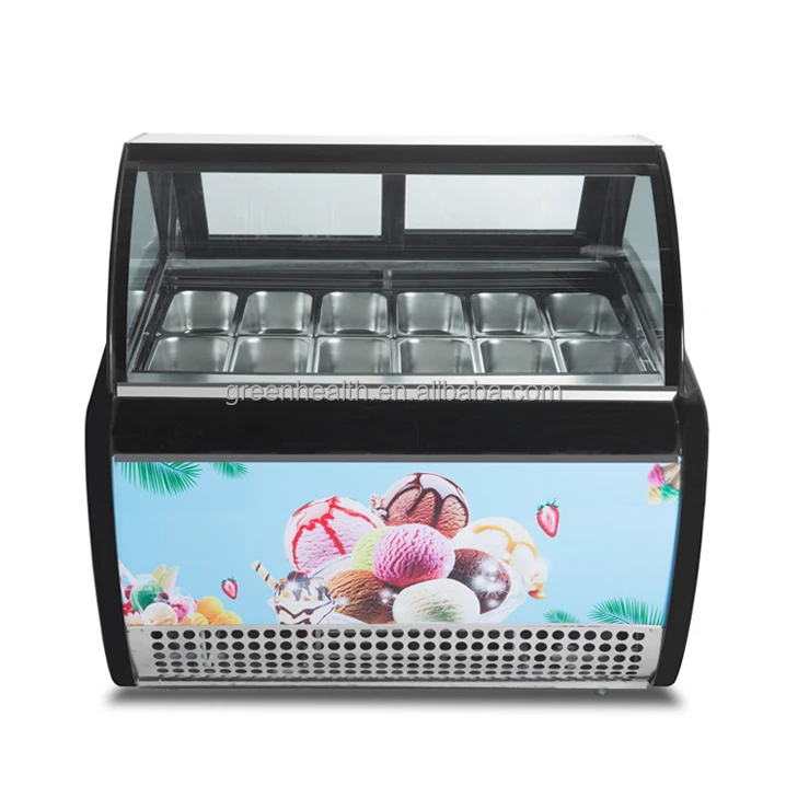 Italian Ice Cream Display Freezer - Efficient Storage