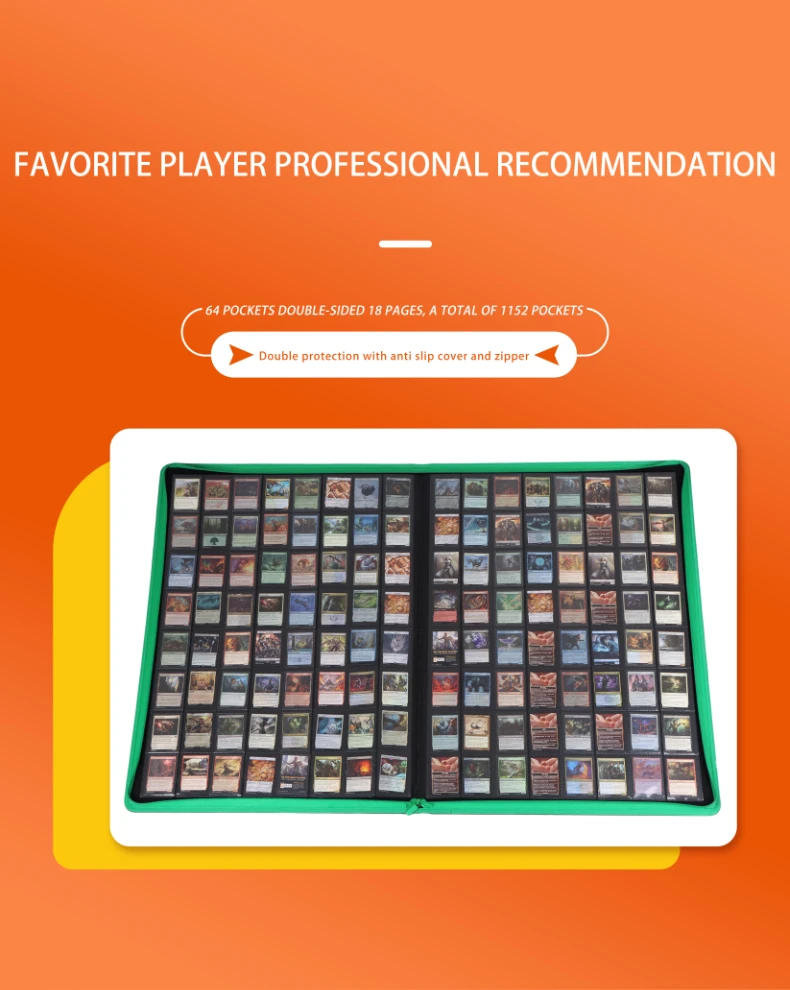 64-pocket Trading Cards Binder - Large-Capacity Collectible Album