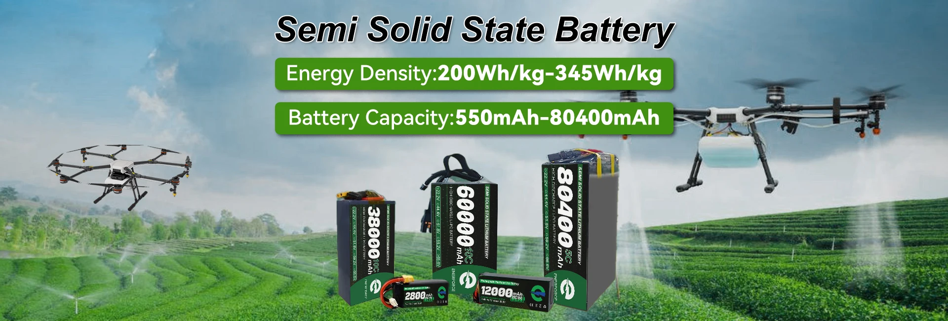 Enerforce 4.4V Semi Solid State 36000mah 6S 12S 14S 5C Lithium Ion ...