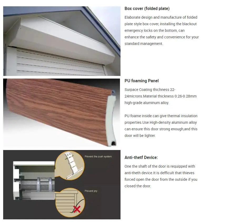 Residential Automatic Aluminum Insulated Vertical Roller Shutter ...