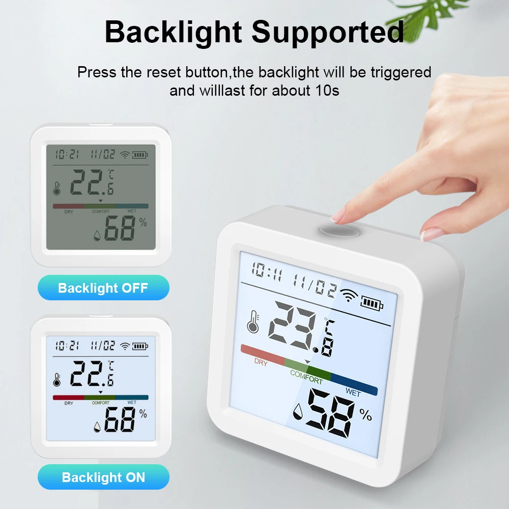 TH05 Wifi Temperature Humidity Monitor with Tuya APP Control