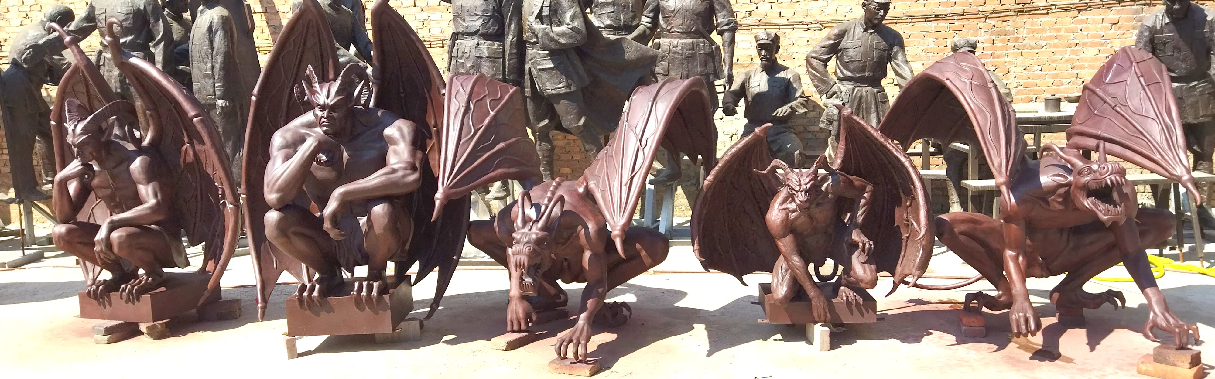 Custom Large Monster Bronze Gargoyle Statues for Garden - Outdoor ...