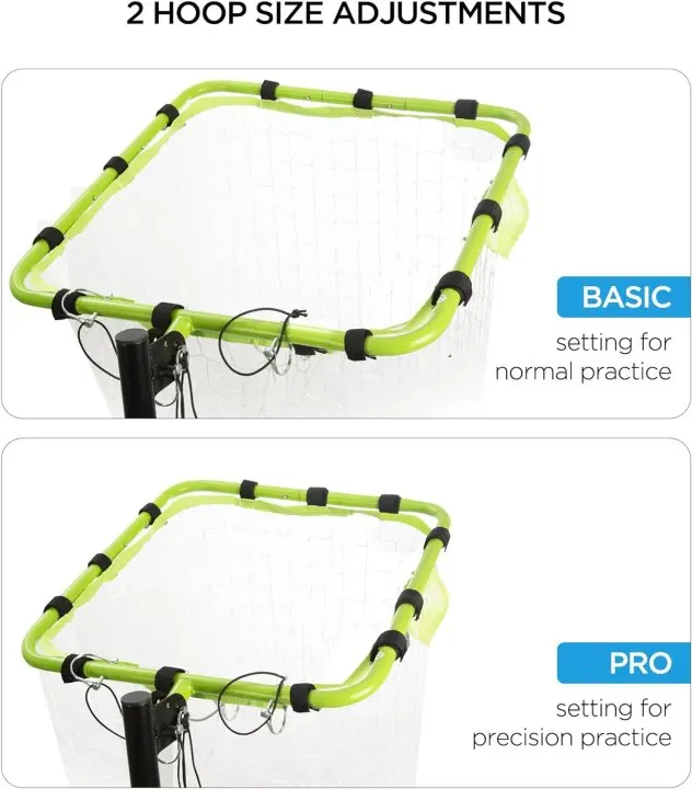 Volleyball Training Equipment Target Net with Adjustable Target Hoop ...