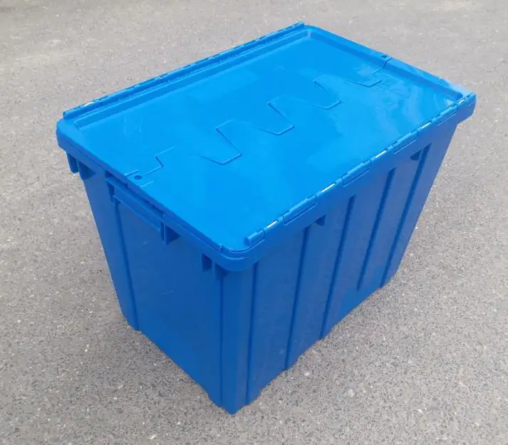 Moving Boxes Heavy Duty Plastic Attached Lid Container Moving Boxes ...