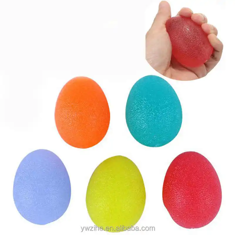 Silica Gel Hand Grip Ball Egg Men Women Gym Fitness Finger Forearm ...
